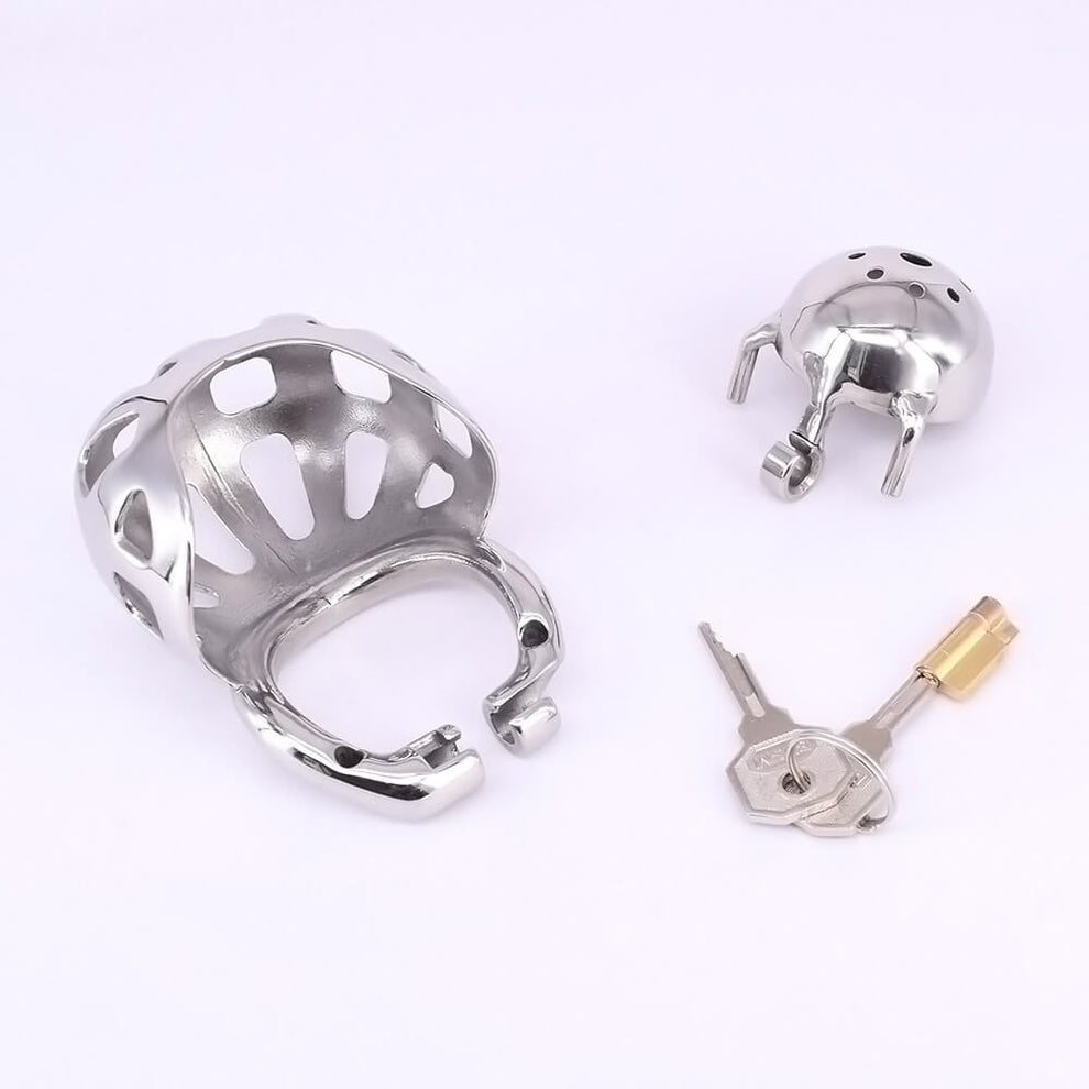 Super Small Chastity Device with Scrotum Testicle Pouch – Chastity-device